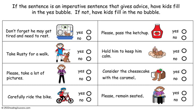 How to Teach Kids Imperative Sentences. Sentences that have the implied ...