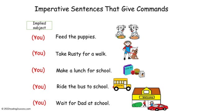 How to Teach Kids Imperative Sentences. Sentences that have the implied ...