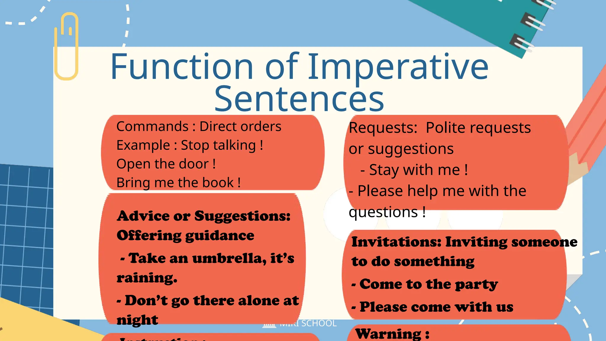 it is about imperative sentences......... | PPT