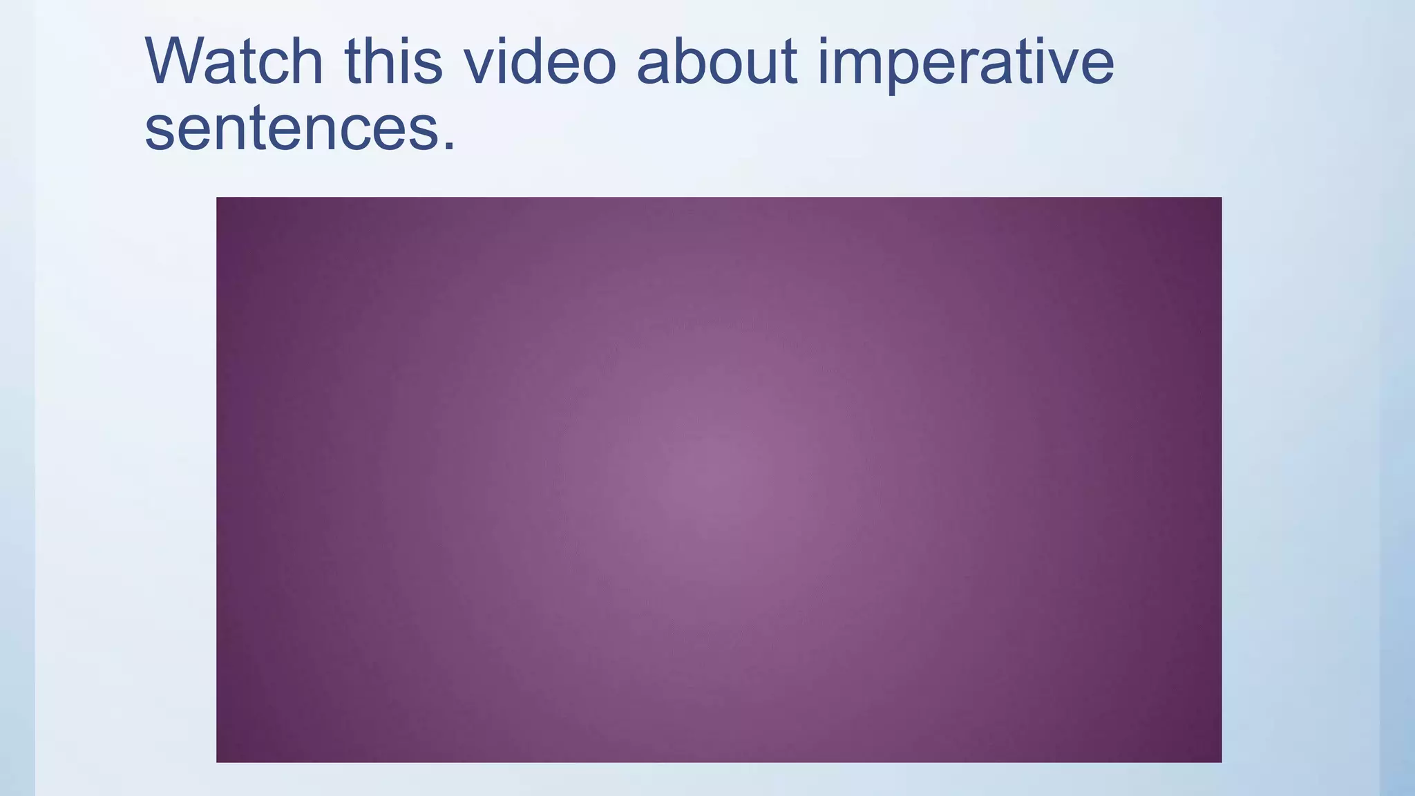 Imperative sentences. | PPTX