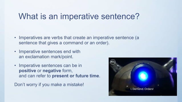 Imperative sentences. | PPTX