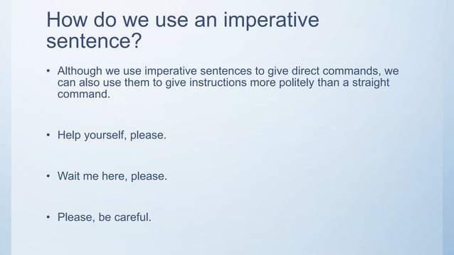 Imperative sentences. | PPTX
