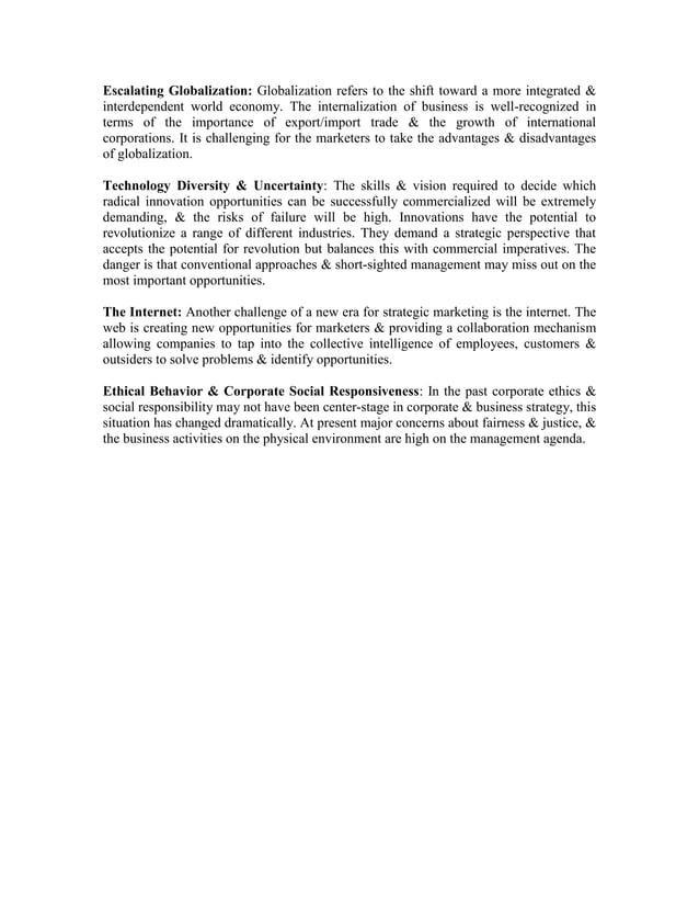 Imperatives for market driven strategy | DOC | Business Administration ...