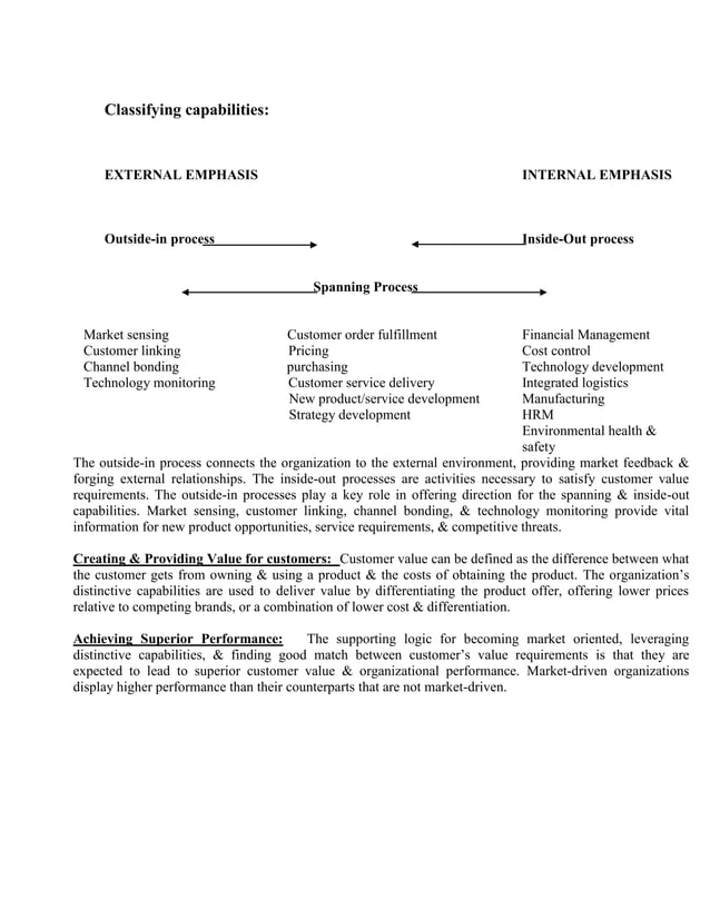 Imperatives for market driven strategy | DOC | Business Administration ...