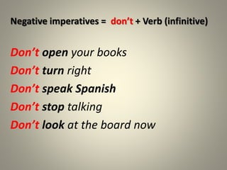 Imperatives grammar | PPTX