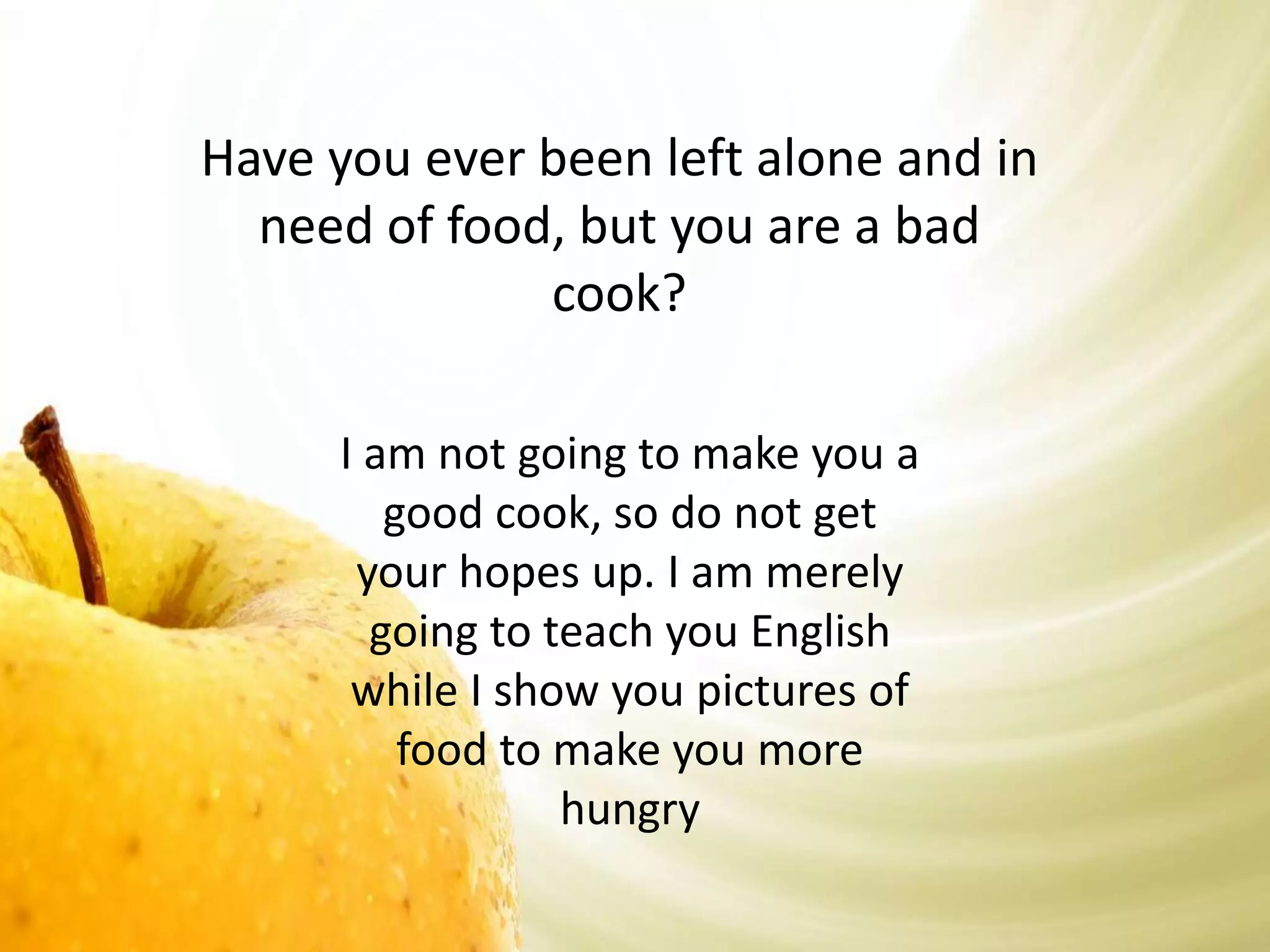 Imperatives in cooking instructions | PPTX