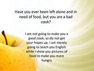 Imperatives in cooking instructions | PPTX