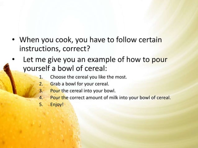 Imperatives in cooking instructions | PPTX