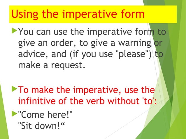 Imperatives part 1 | PPT