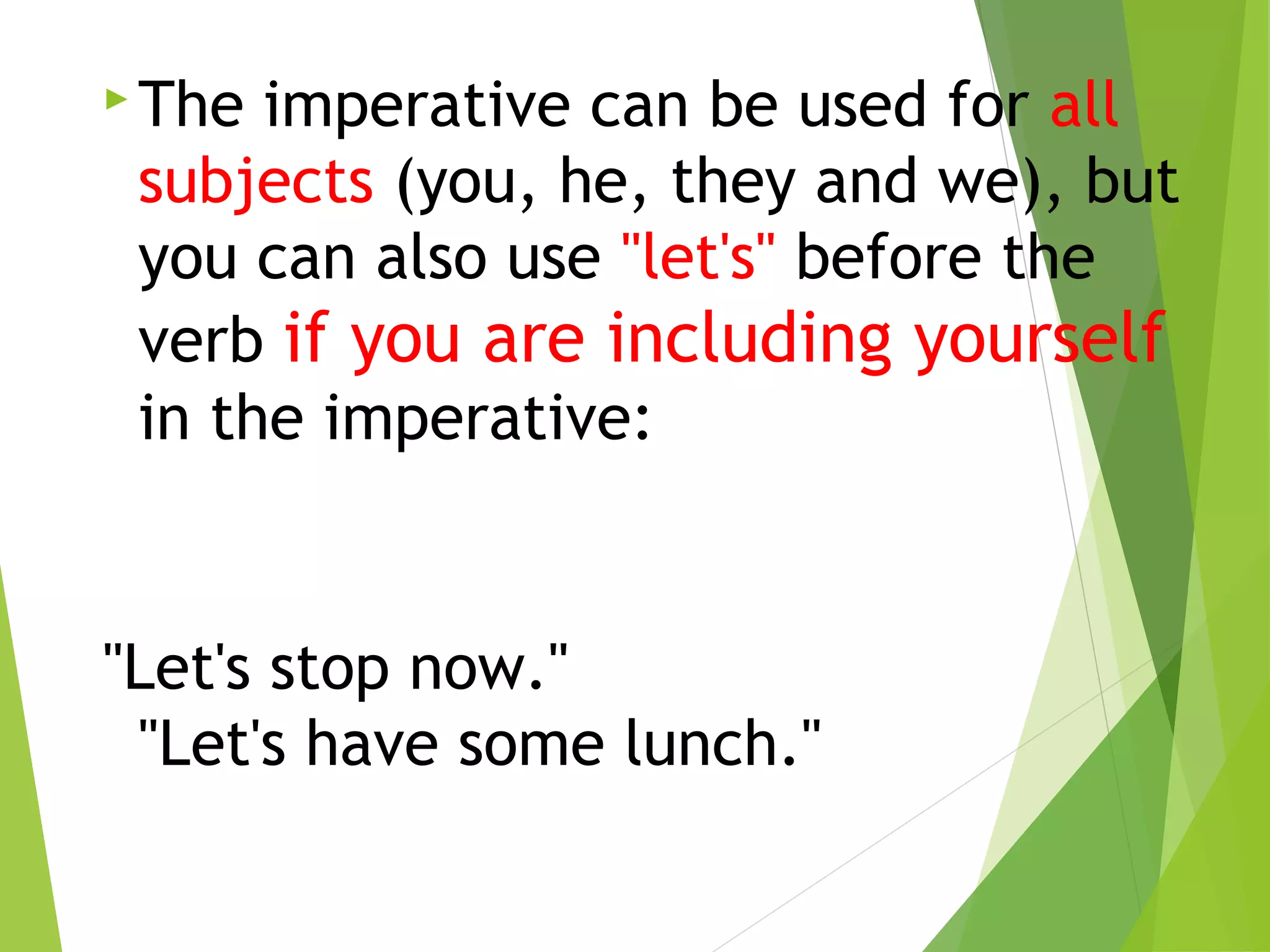 Imperatives part 1 | PPT