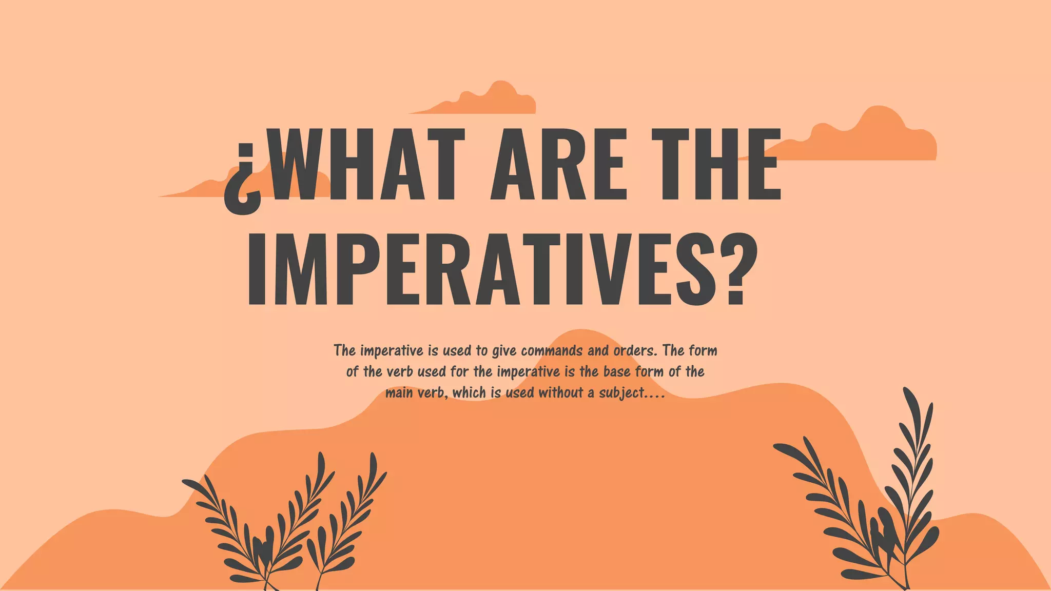 Imperatives presentations | PPTX