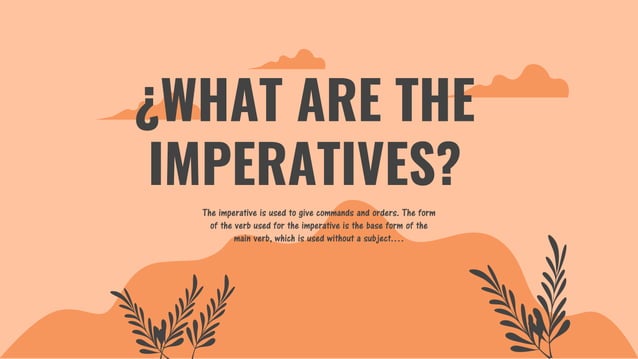Imperatives presentations | PPT
