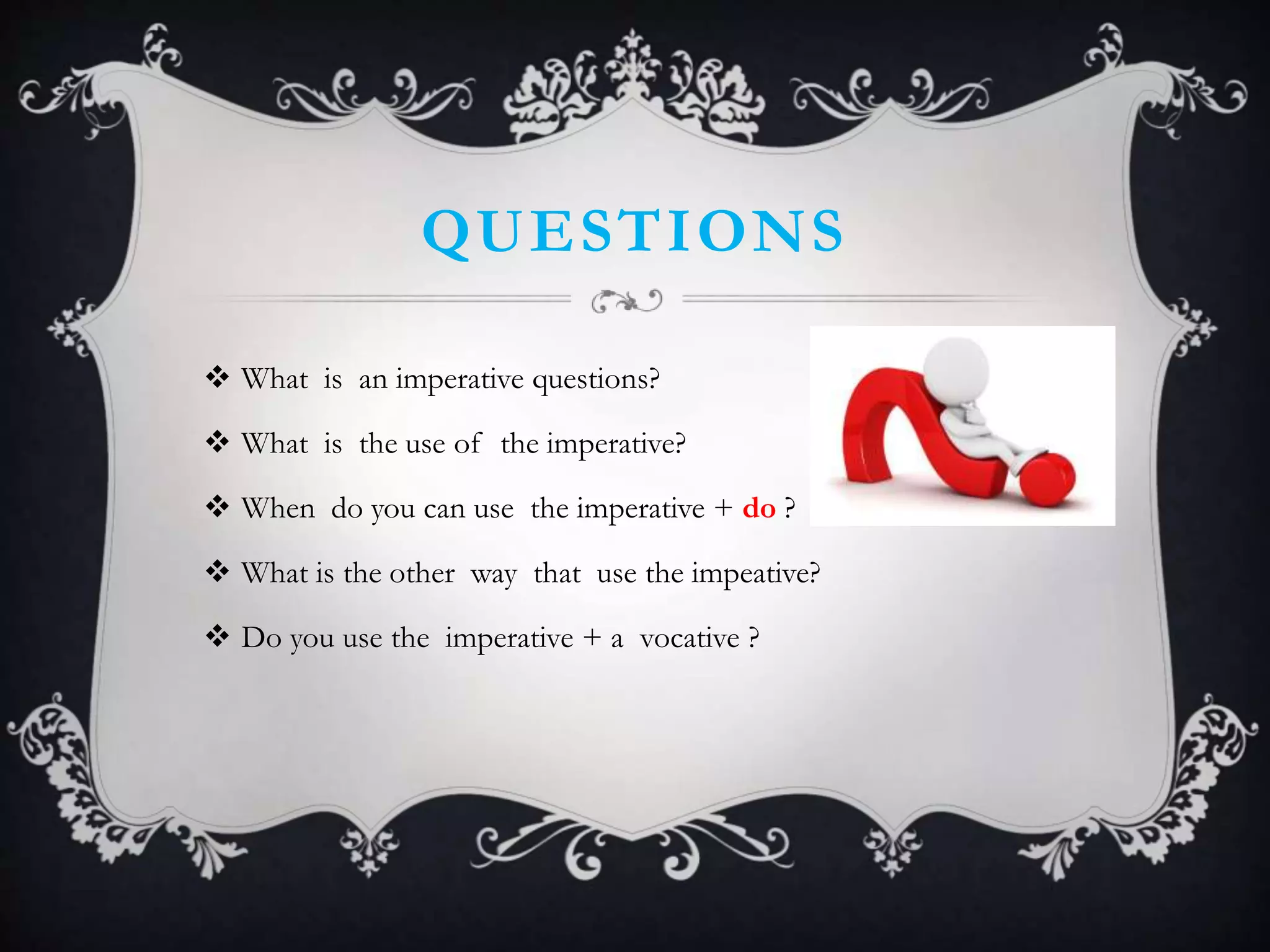 Imperatives sentences | PPT