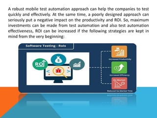 Strategies to improve effectiveness of Test automation & ROI | PPT