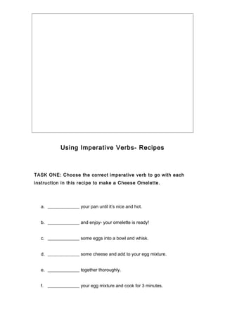 Imperatives & sequence adverbs | DOC | Cooking | Food & Drink
