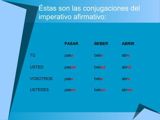 Imperativo afirmativo | PPT