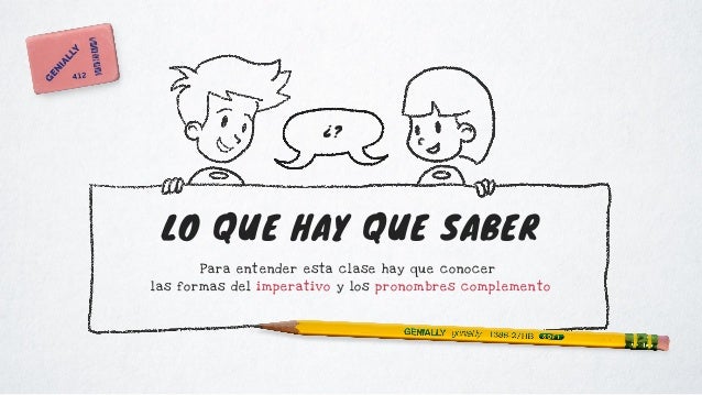Imperativo con pronombres de CI y CD | PDF