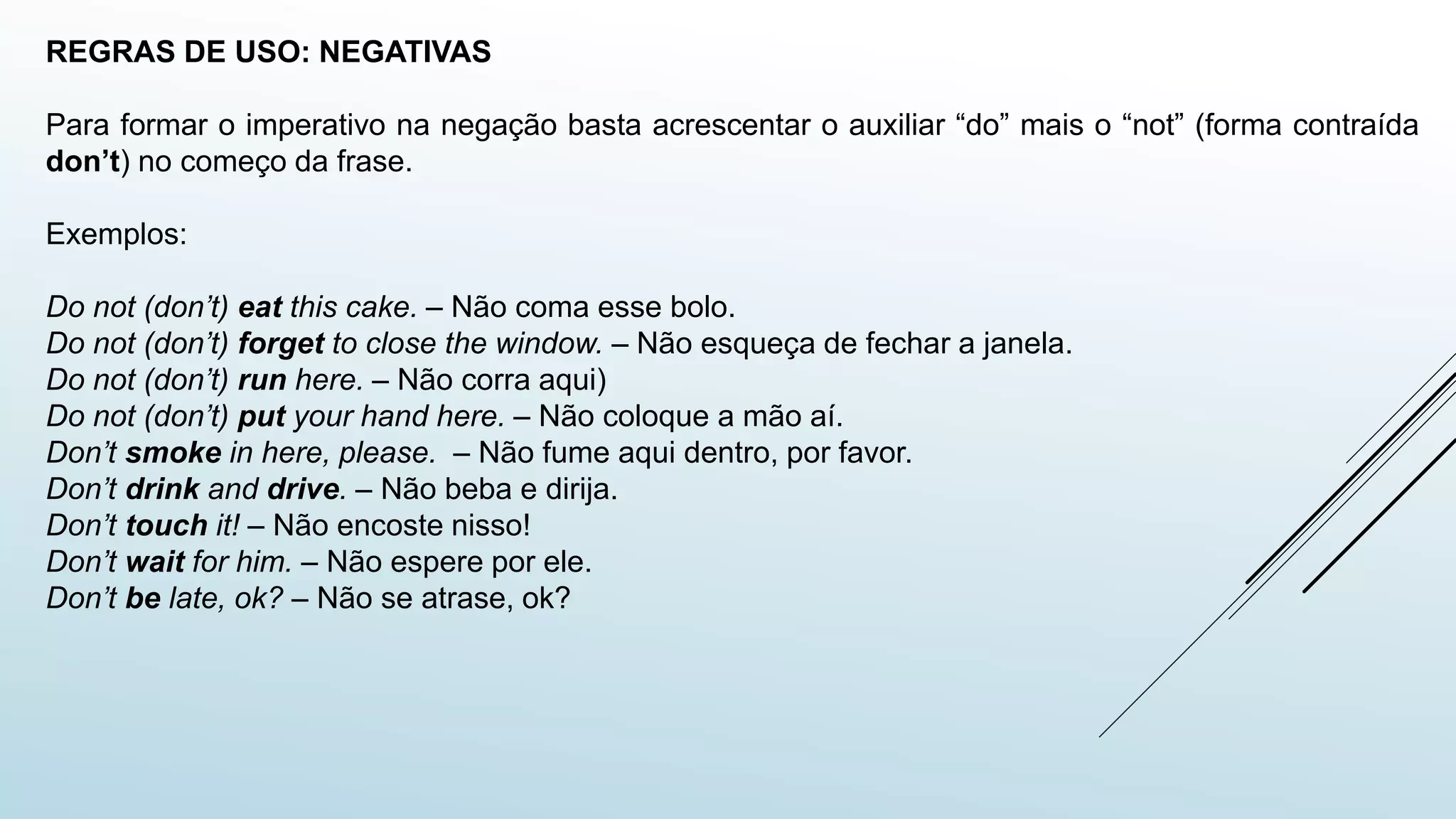 IMPERATIVOS NO INGLES - SUBJECT - OBJECT PRONOUN REVIEW parte (1) slide ...