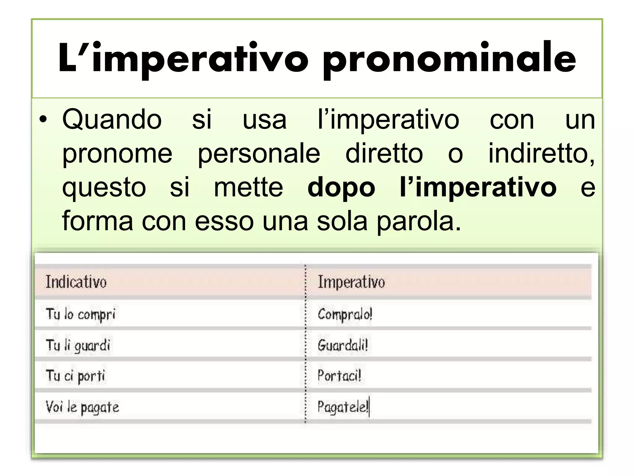 Imperativo tu | PPTX