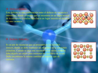 Imperfecciones en el arreglo atomico. | PPTX
