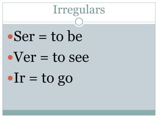Imperfect tense | PPT | Free Download