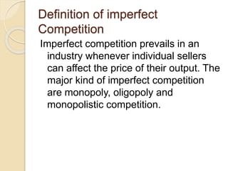 Imperfect competition and monopoly | PPTX
