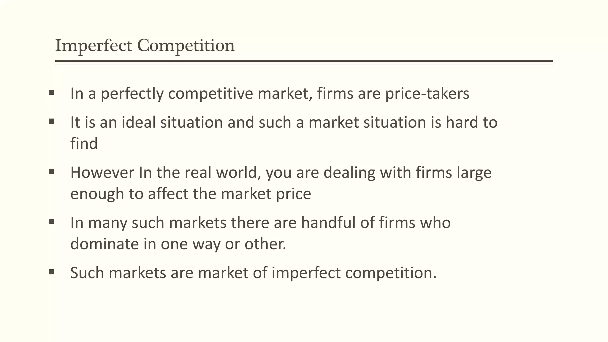 Imperfect Competition | PDF
