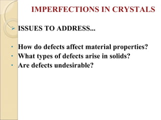 Imperfections in | PPT