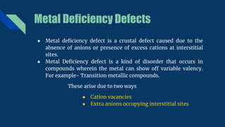 IMPERFECTIONS IN SOLIDS.pdf | Chemistry | Science
