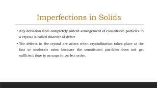 Imperfections in solids con | PDF