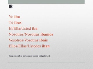 Imperfecto del verbo irregular ir | PDF