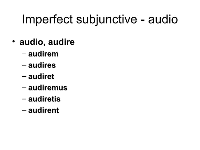 Unit Twelve - Imperfect subjunctive | PPT