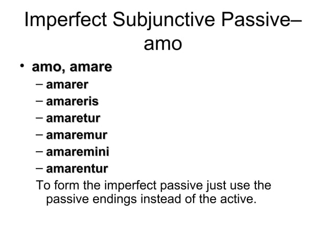 Unit Twelve - Imperfect subjunctive | PPT