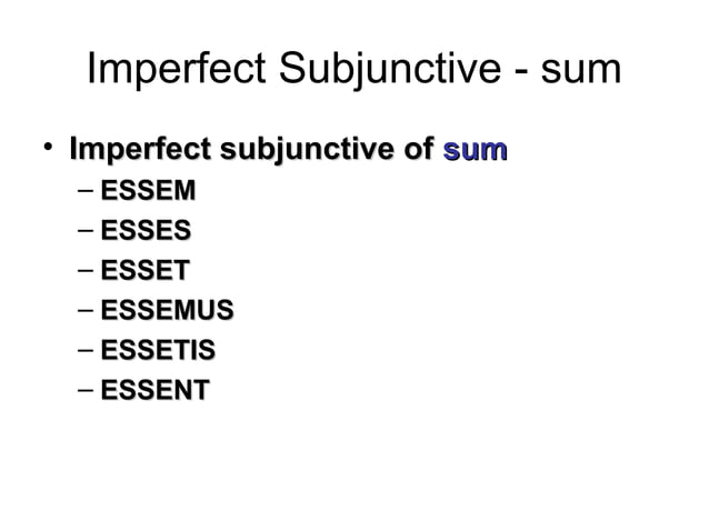 Unit Twelve - Imperfect subjunctive | PPT