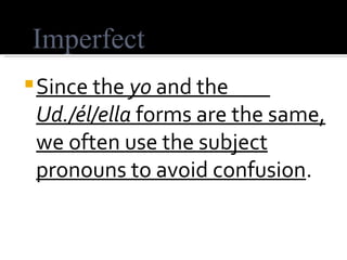 Imperfect tense | PPT