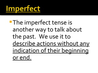 Imperfect tense | PPT
