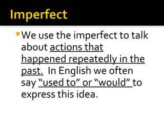 Imperfect tense | PPT
