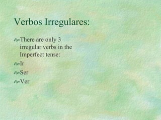 Imperfect tense | PPT