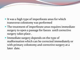 Imperforate Anus | PPTX