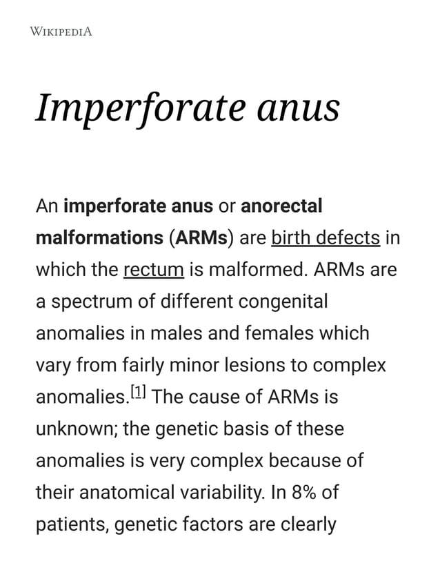 Imperforate anus | PDF