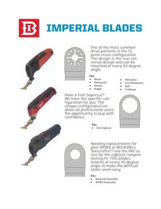 Imperial Blades Catalog | PDF | Woodworking | Arts and Crafts
