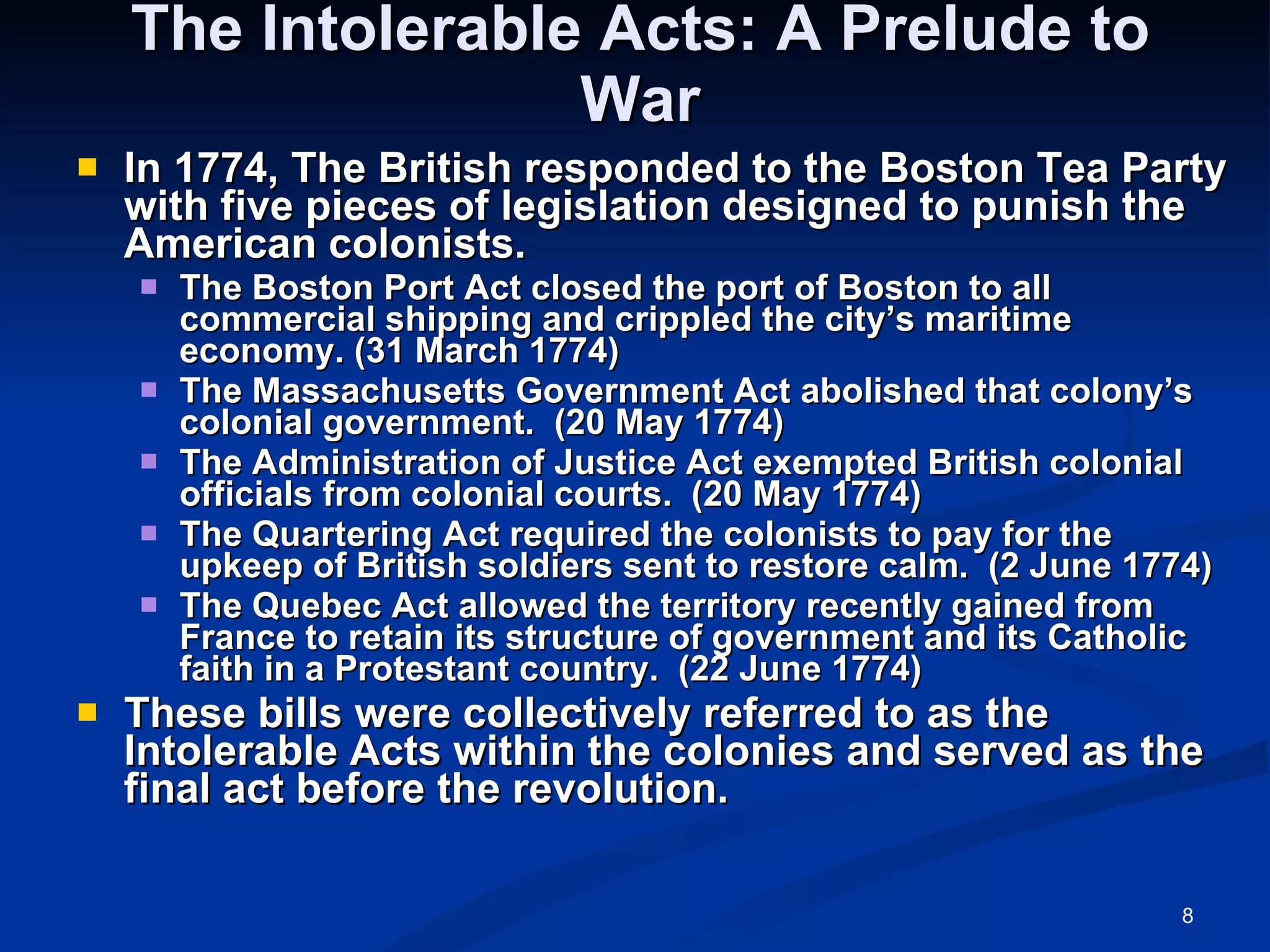 Imperial crisis and resistance to great britian | PPT