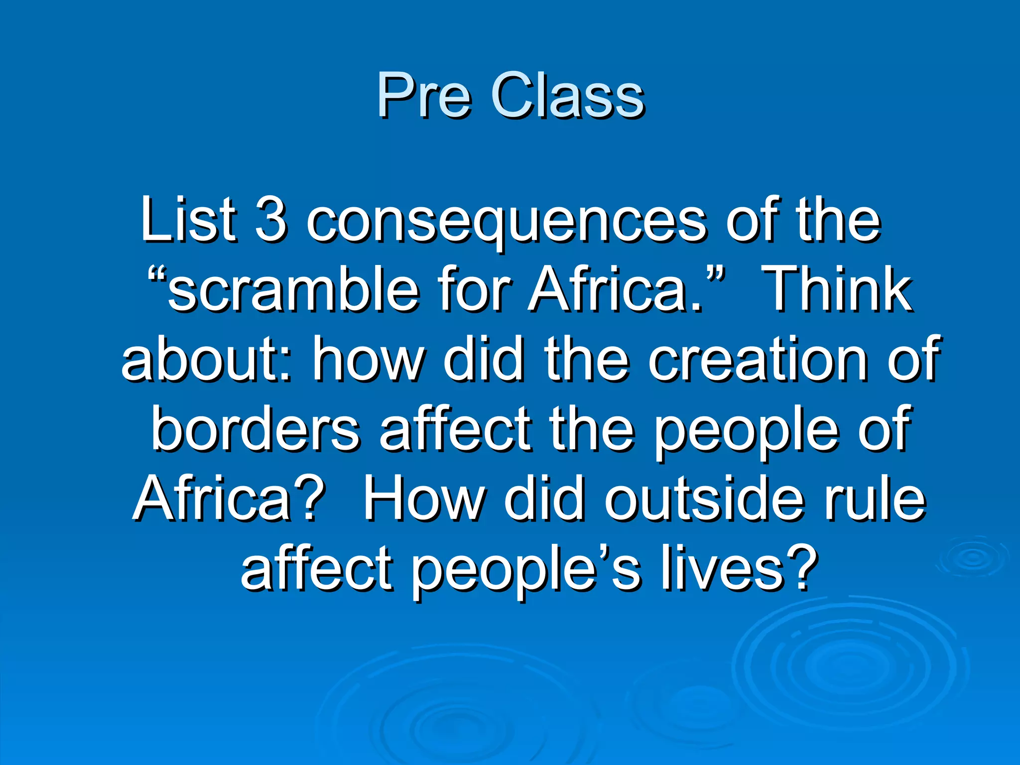 The Scramble for Africa | PPT