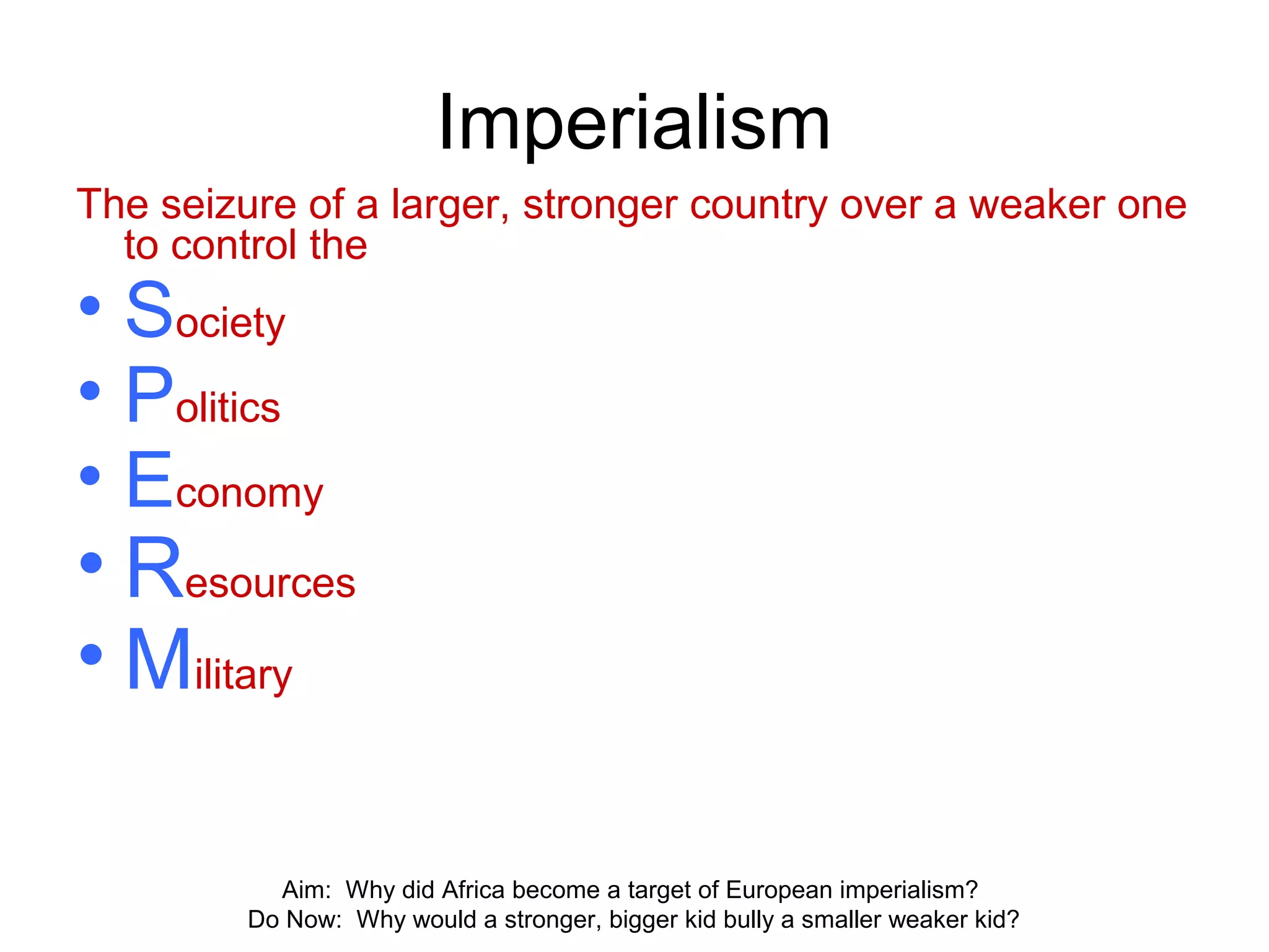 Imperialism scramble for africa | PPT