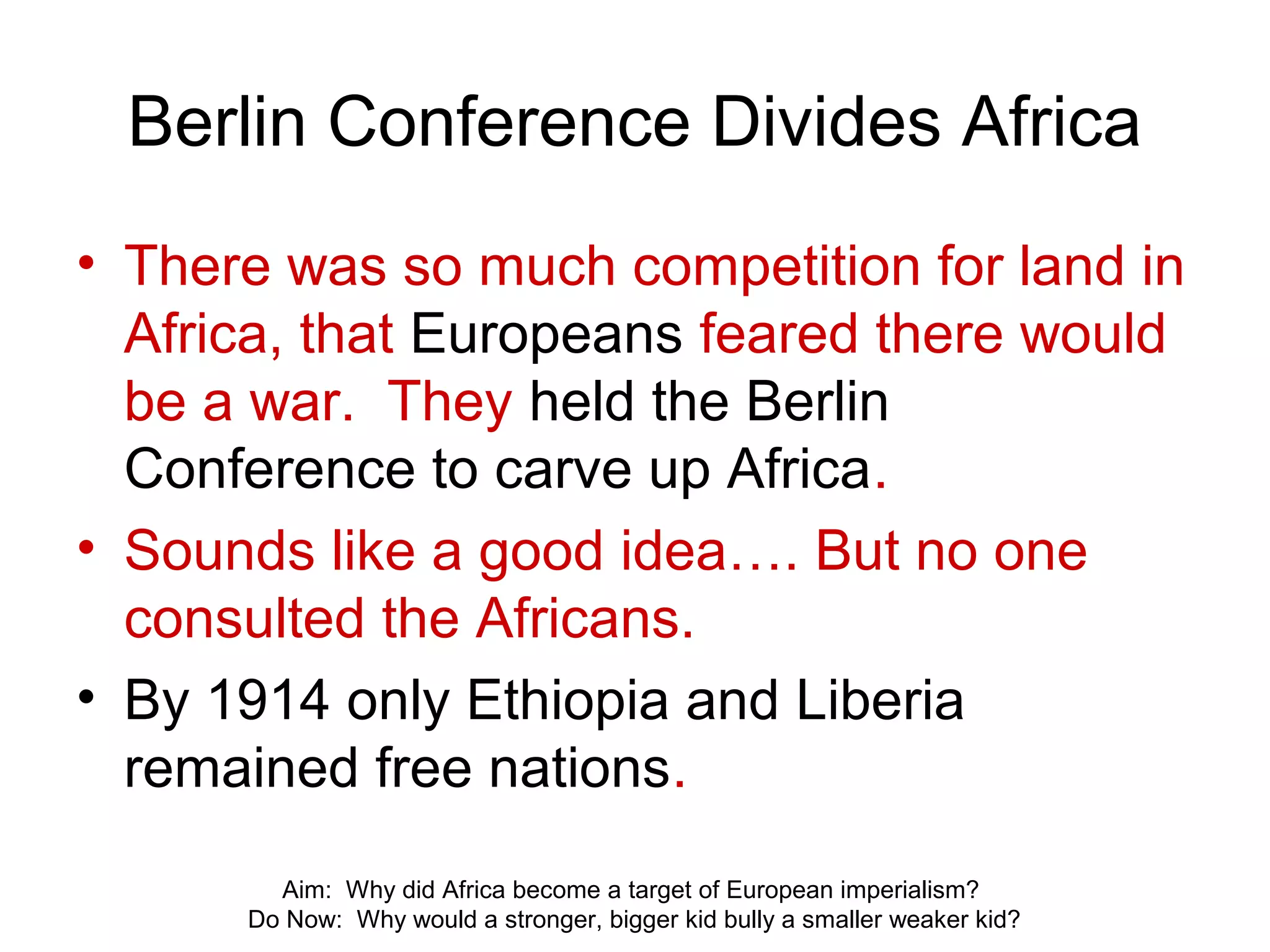 Imperialism scramble for africa | PPT