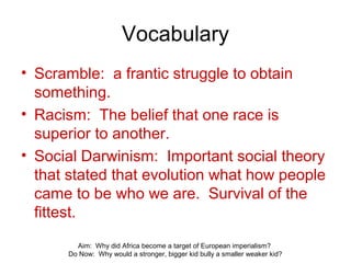 Imperialism scramble for africa | PPT