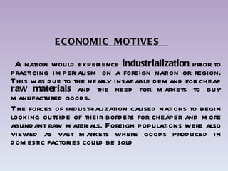 causes of Imperialism | PPT