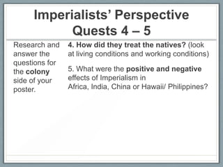 Imperialism culmtask | PPT