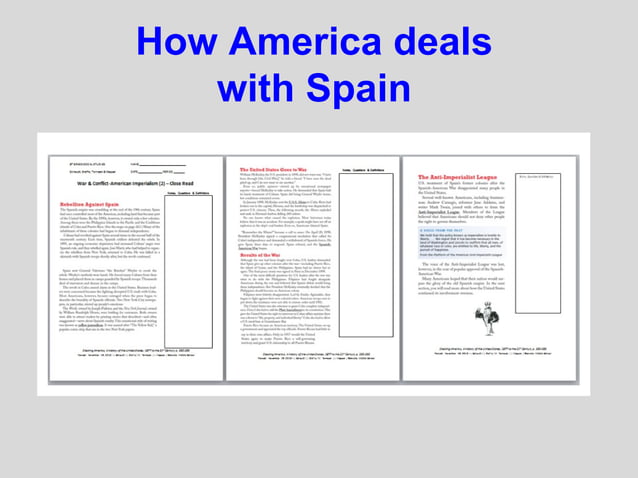 Imperialism day #5 pre test writing prompt and spanish american war | PPT