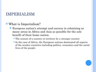 Imperialism in africa | PPT